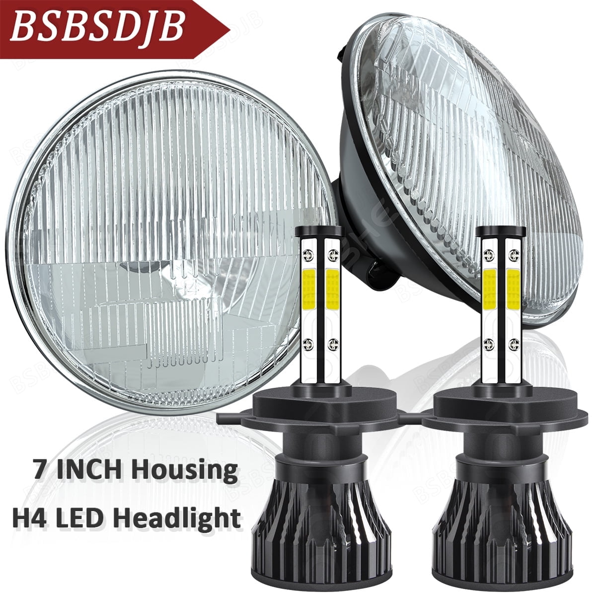 Pair 7inch Round LED Headlight Hi/Lo Beam for Chevrolet Chevy II/Nova ...