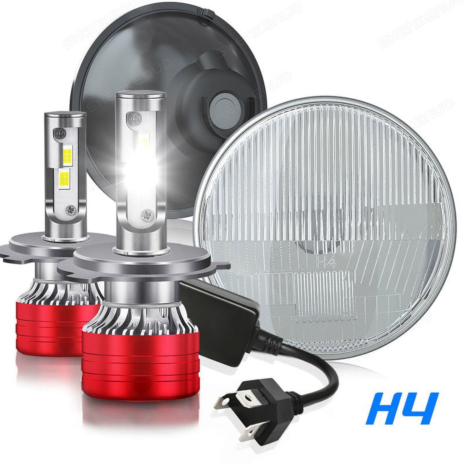 Pair 7inch Round Led Headlights For TOYOTA LAND CRUISER FJ40 FJ60 J80 ...