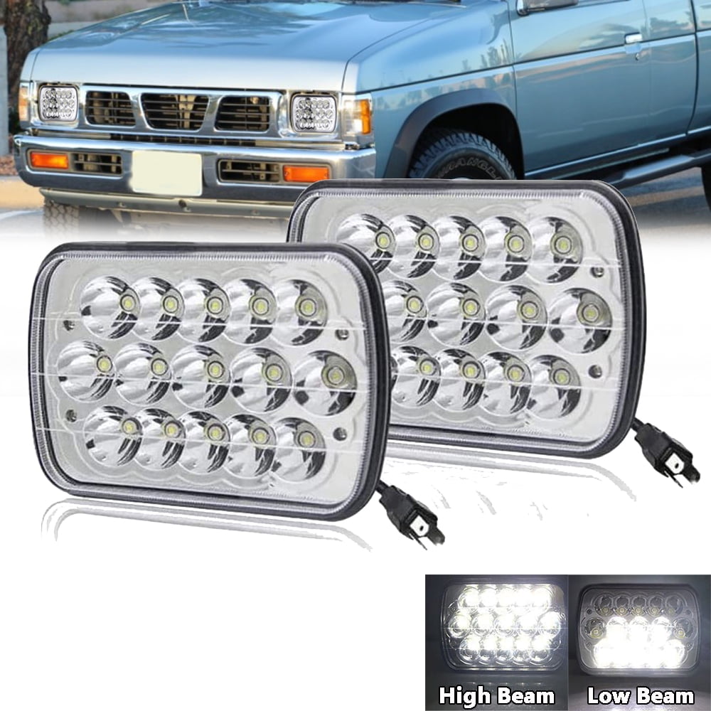 7x6" LED Headlights Hi-Lo Beam Assembly Pair for Nissan Pickup Hardbody ...