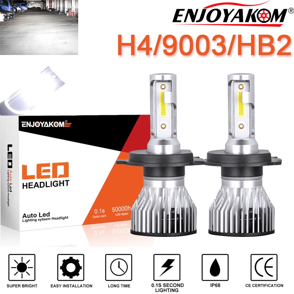 Pair 9003 H4 HB2 LED Headlight Bulbs High Low Beam For Toyota Echo 2003 ...