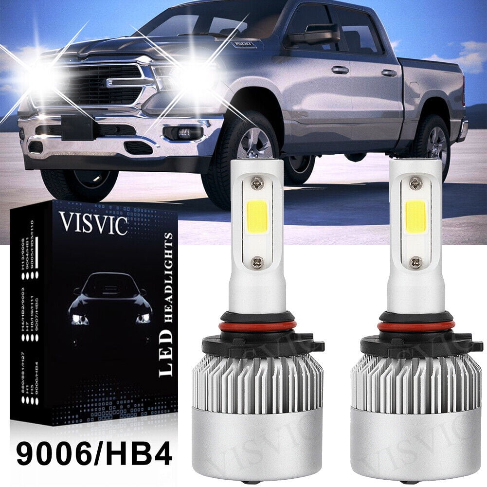 Pair 9006 HB4 LED Headlight Bulbs Kit Low Beam White 12000LM 6000K ...