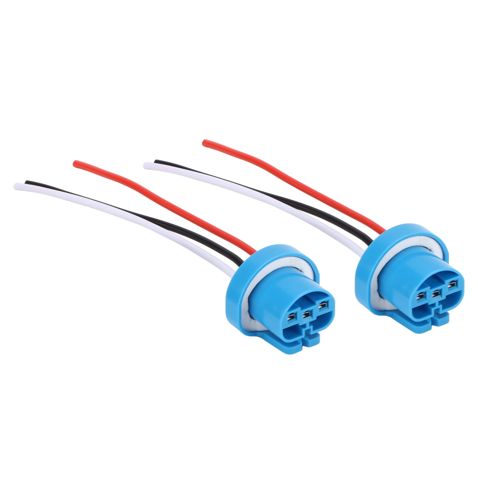 Pair 9007 Female Socket Harness Headlight Fog Light Universal for 9004 ...