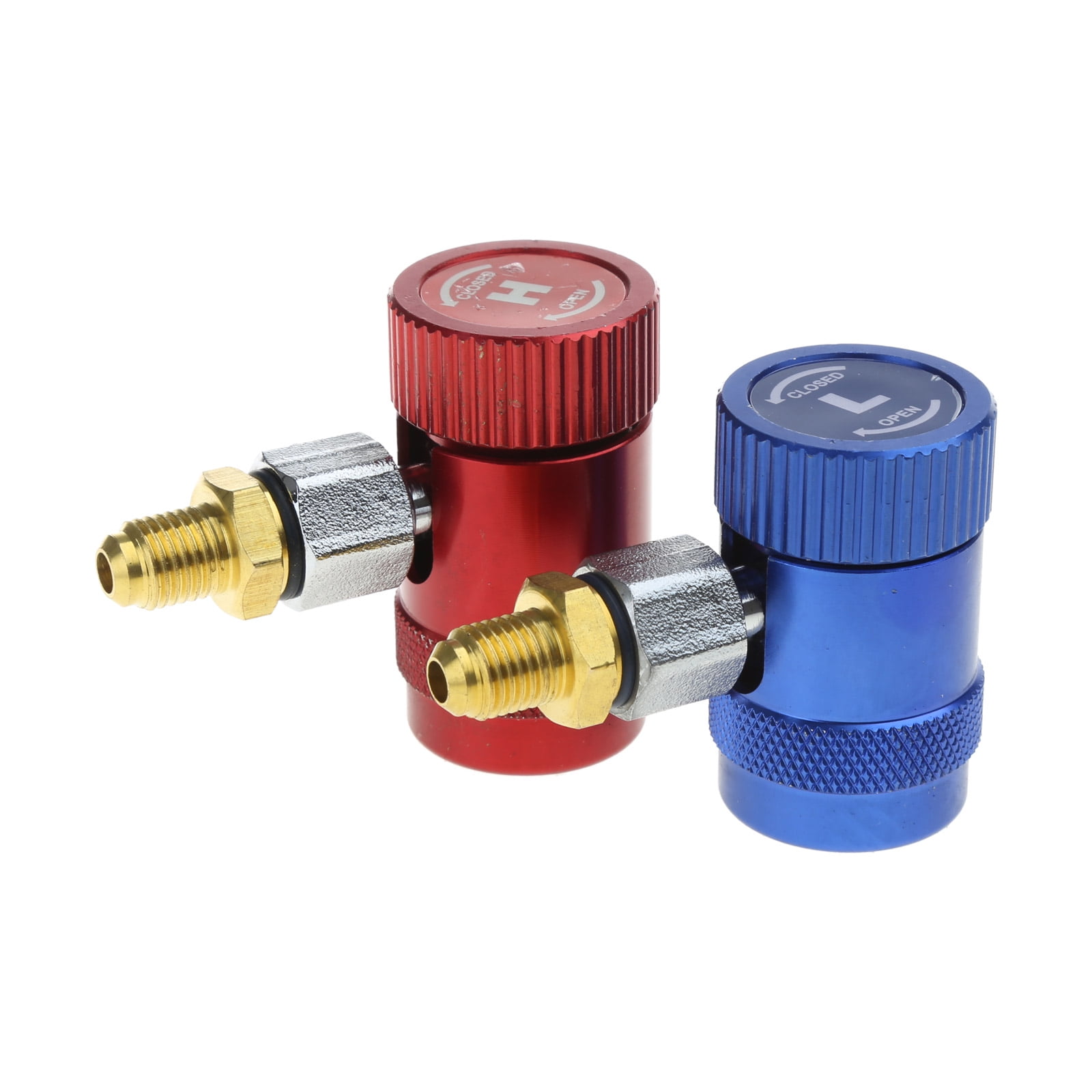 Pair A/C Air Condition Quick Coupler Adapter High Low Manifold ...