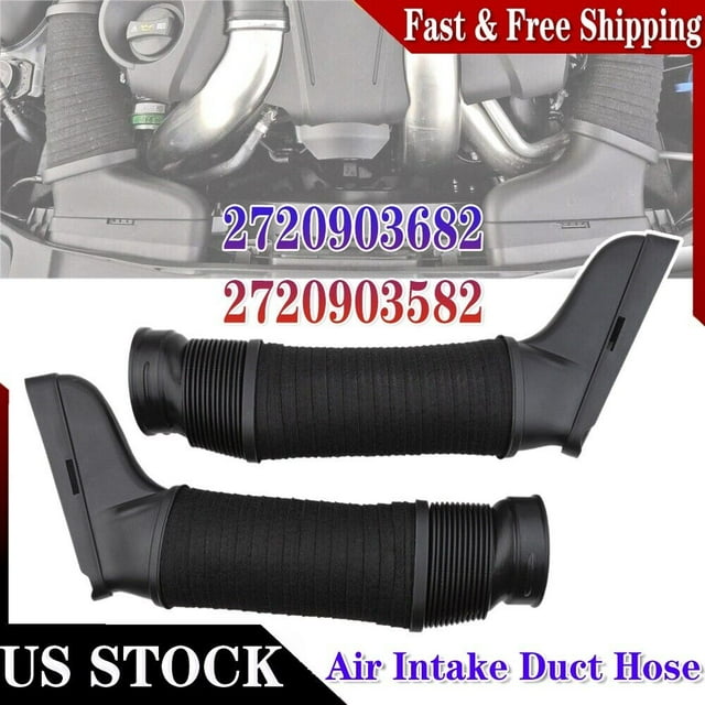 Pair Air Intake Inlet Duct Hose For Mercedes-Benz W204 W212 C300 C350 ...