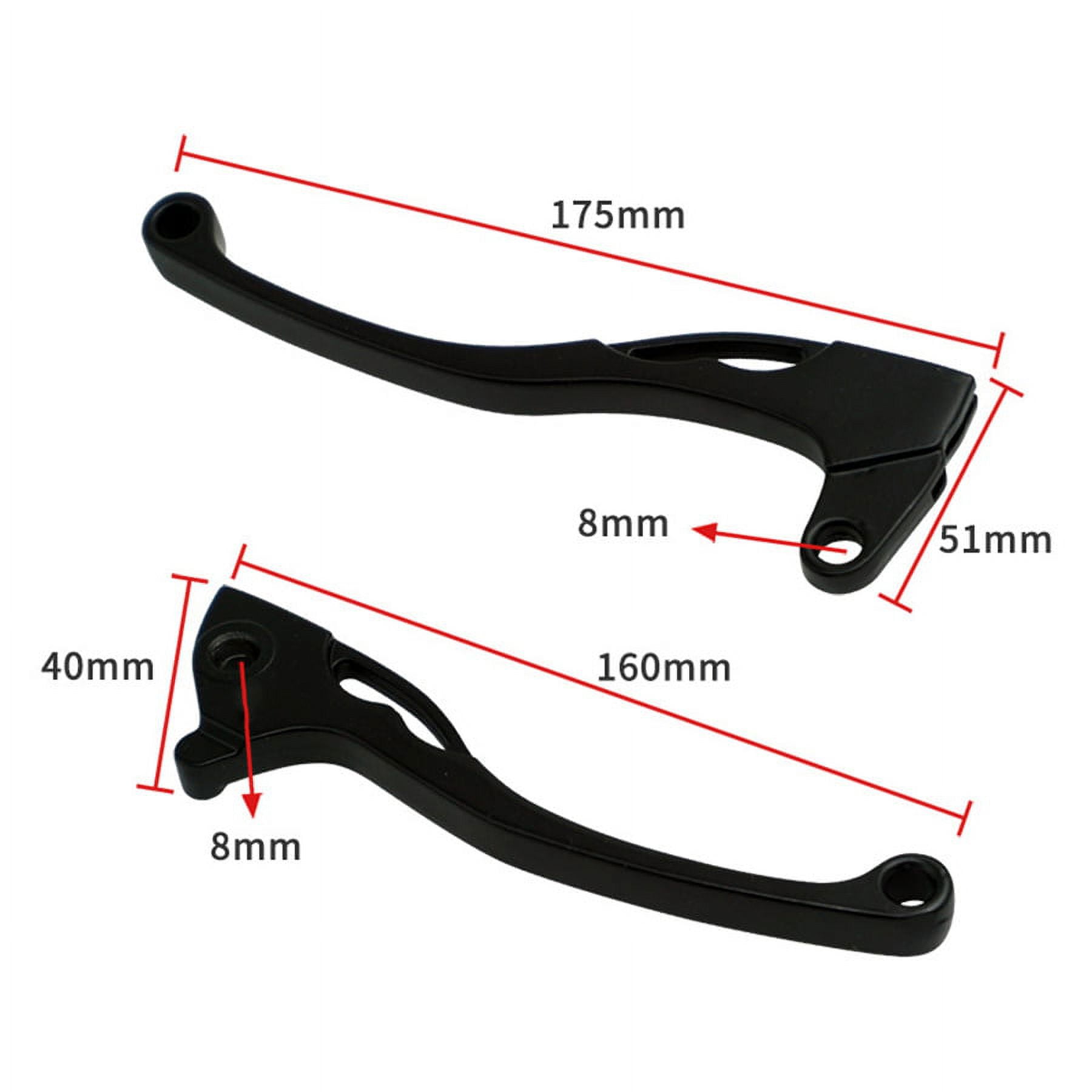 Pair Aluminum Black 8MM Motorcycle Handle Front Brake Lever w/Clutch ...