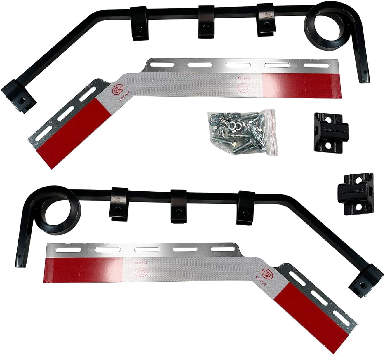 Pair Angled Down Bar Type Truck 1 Coil Mud Flap Hangers Complete Kit, 0 ...