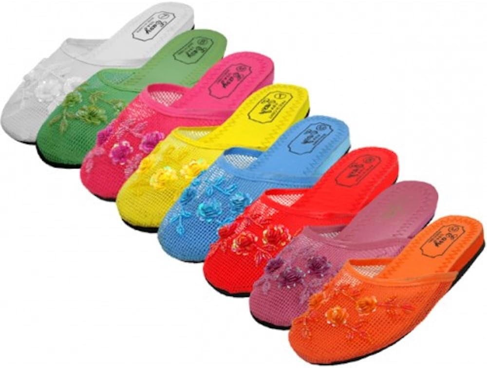 Pair Assorted Mesh Chinese Slippers in Women's US Sizes - Walmart.com