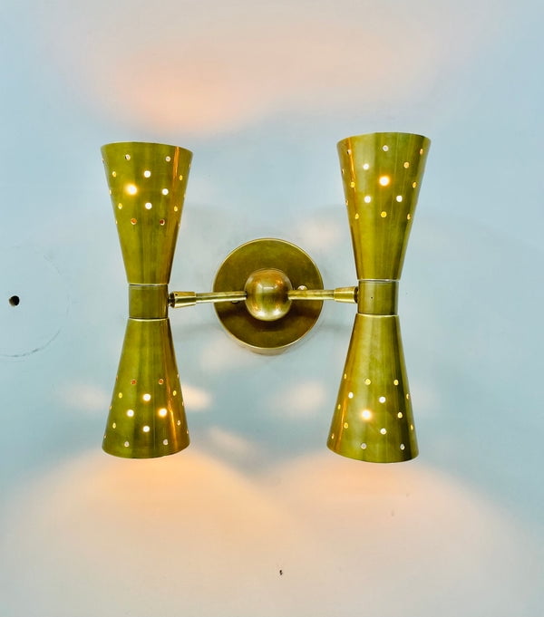 Pair Atomic 50's 60's Style mid-Century Modern Bow tie Wall Sconce Lamp - Walmart.com