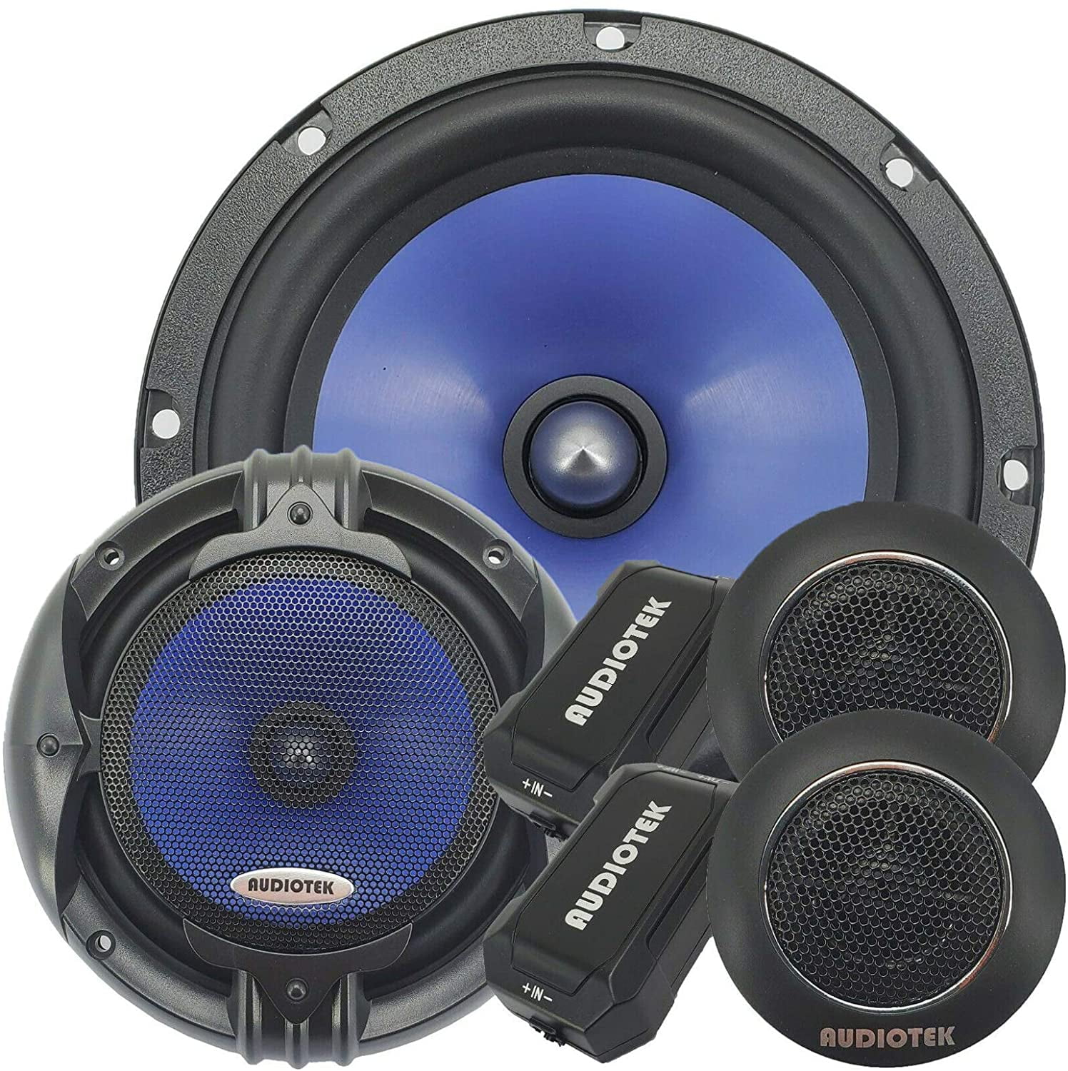 Pair of Audiotek AT65C 1000 Watts Peak Power/Pair 170 Watts RMS/Speaker 6.5-Inch 2-Way Car Audio ...
