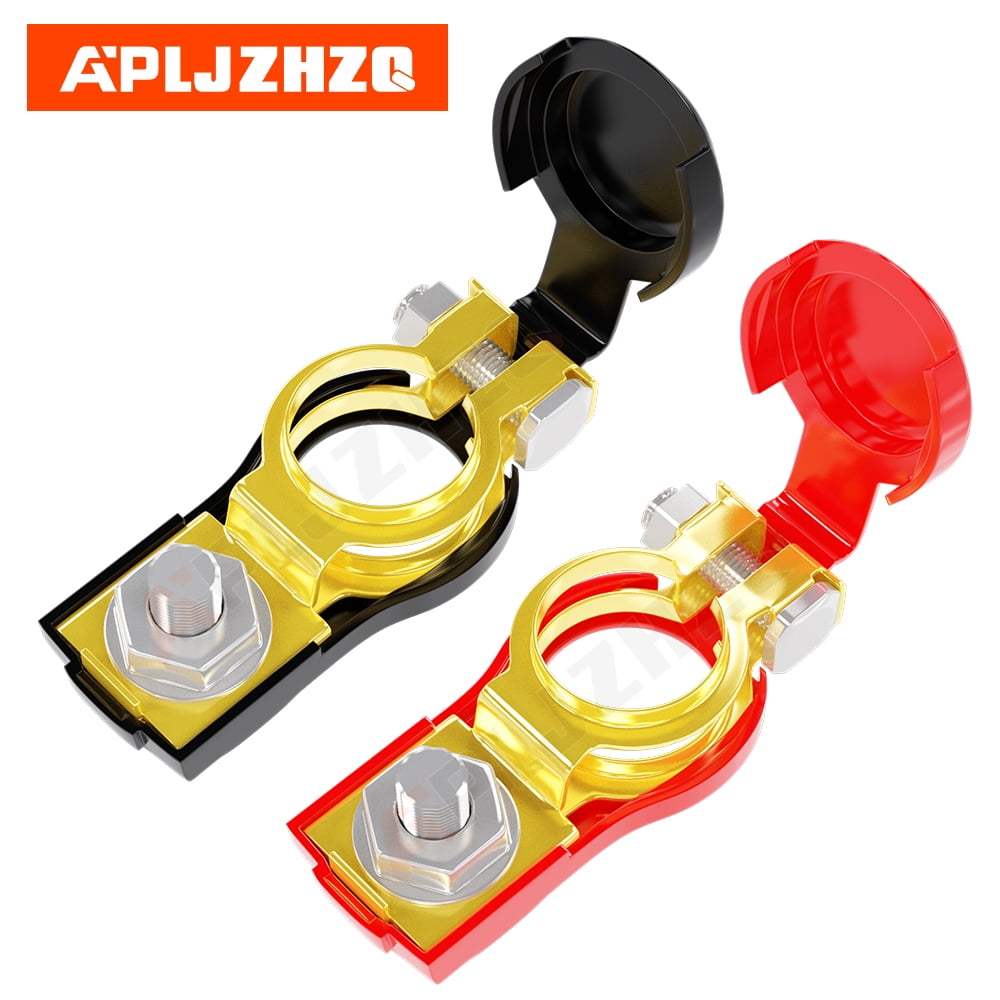 Pair Battery Cable Terminal Clamps Connectors Negative Positive Good ...