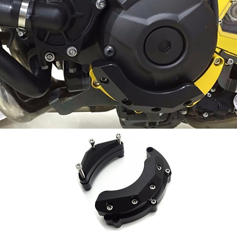 Pair Black Engine Guard Slider Cover Protector For Yamaha XSR900 MT09 ...
