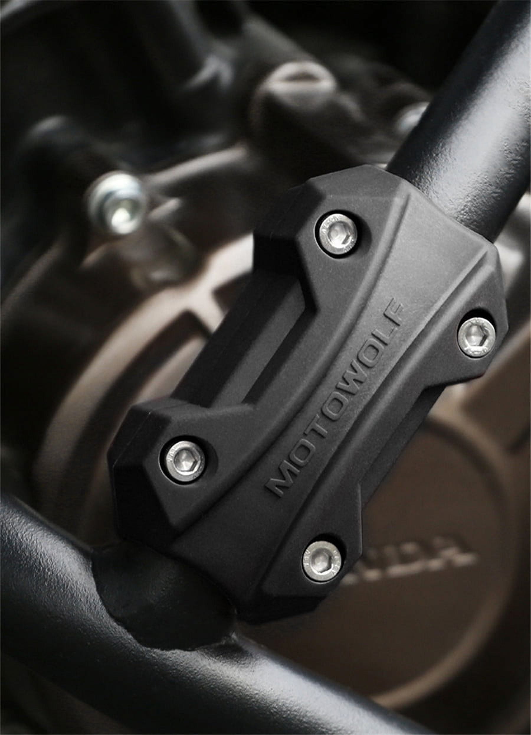 Pair Black Motorcycle Engine Guard Crash Bar Bumper Protector Block 22 ...