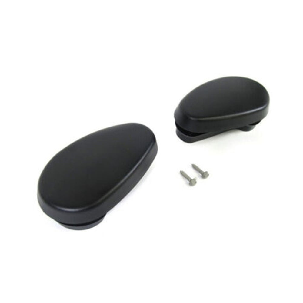 Pair Black Tubular Side Steps End Cap Set For Dodge Ram 1500 2500 3500 ...