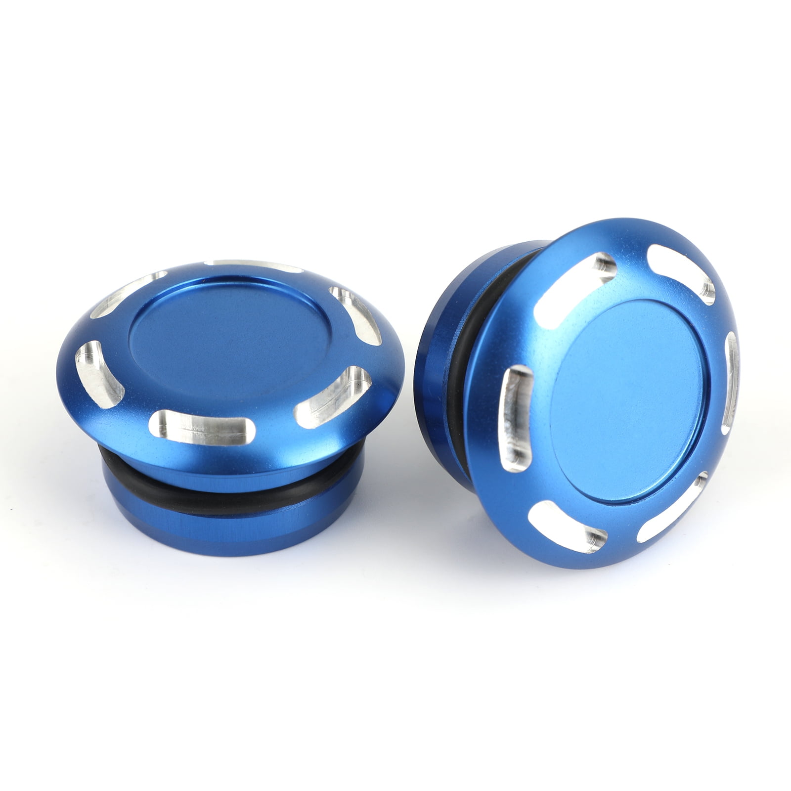 Pair Blue CNC Billet Alu Hole Frame Plug Cap for Yamaha T7 Tenere 700 ...
