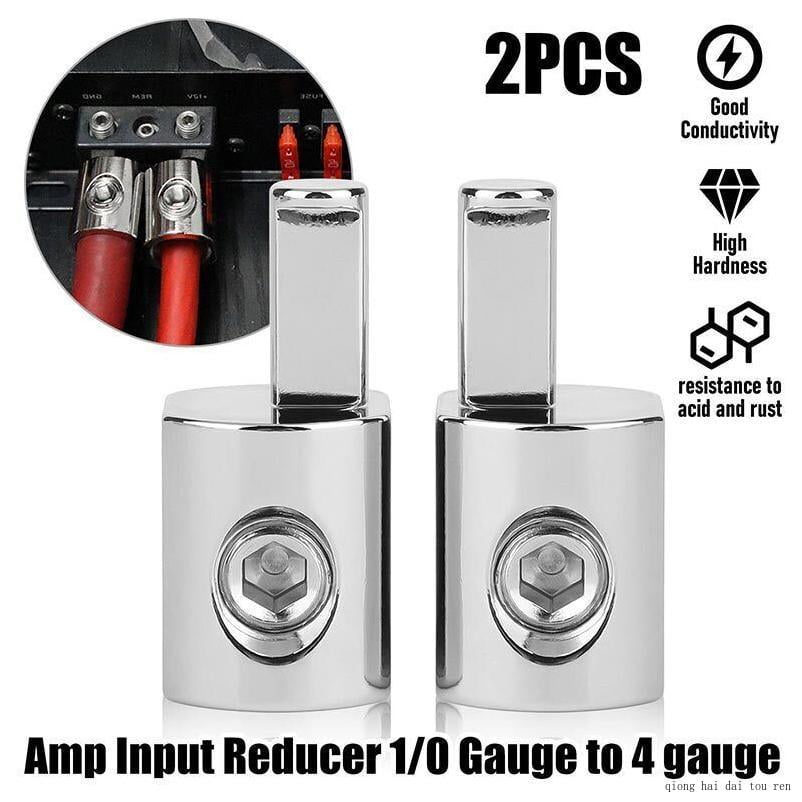 Pair Car Audio Power/Ground 1/0 Gauge To 4 Gauge Amp Input Reducers ...