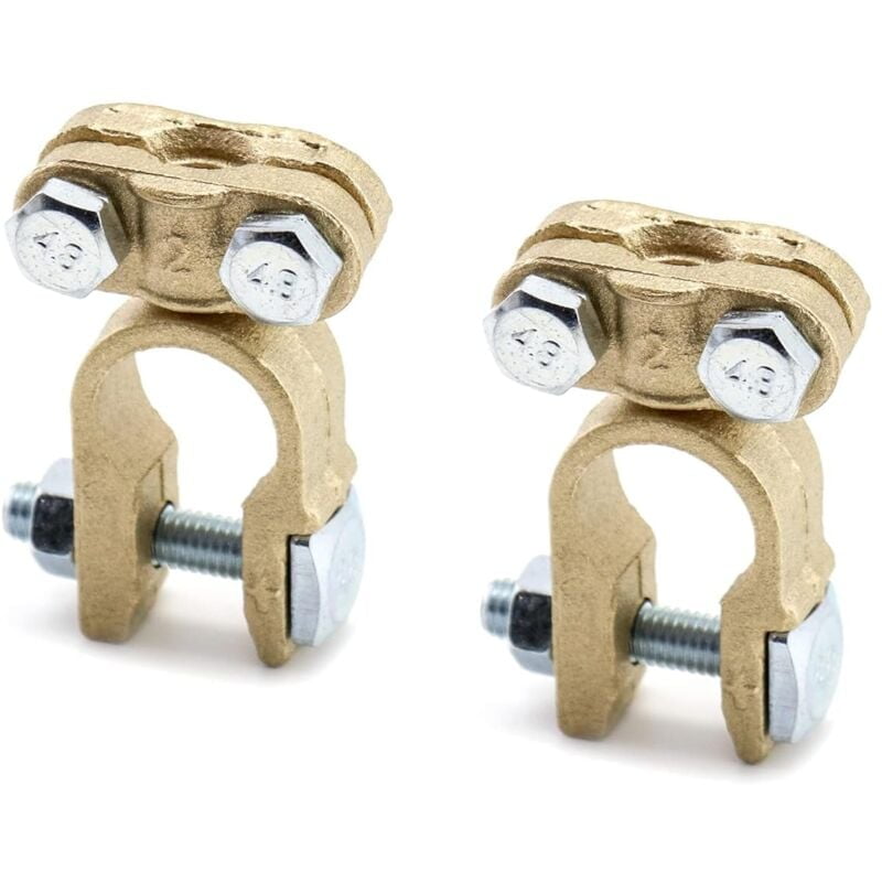 Pair Car Battery Terminals, Positive and Negative Battery Connectors ...