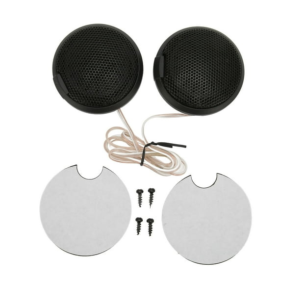 Pair Car Mini Dome Tweeter 20W 105dB Round Speaker Stick On Flush Mount ...