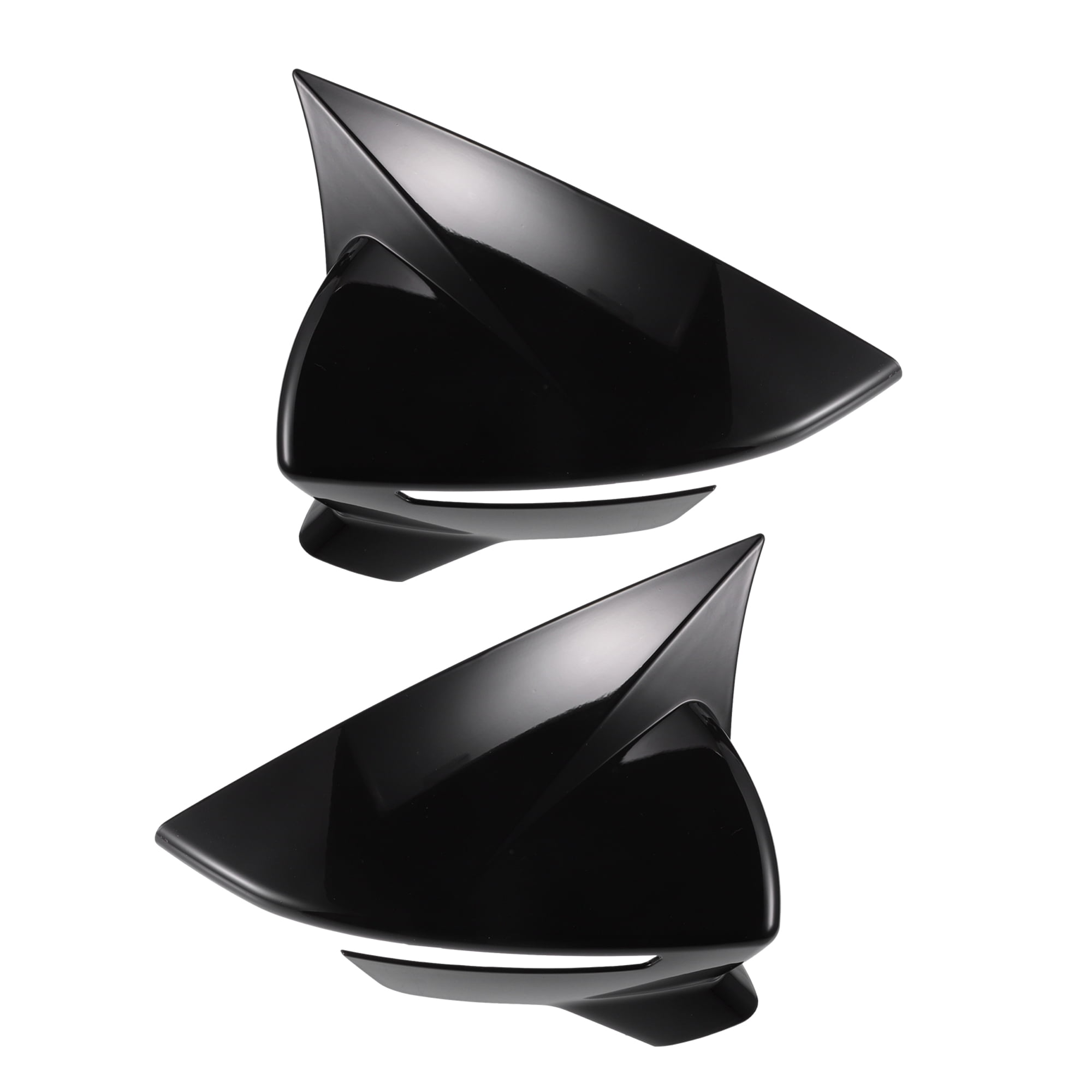 Pair Car Rear View Driver Passenger Side Mirror Cover Overlay Gloss ...