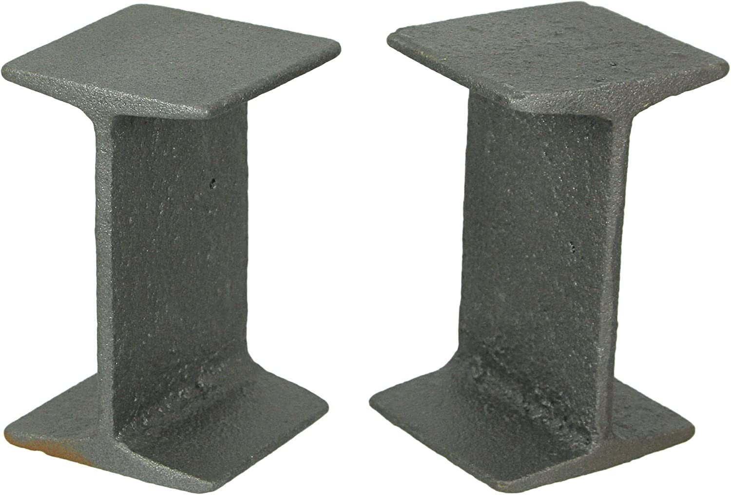 Pair of Cast Iron I-Beam Girder Bookends: Versatile Decorative Rustic ...