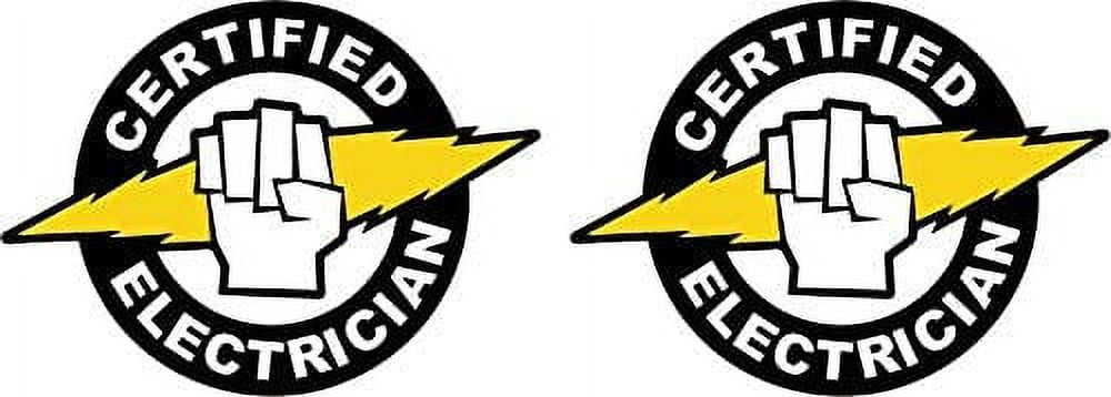 Pair | Certified Electrician Hard Hat Decal | Helmet Sticker | Lunch ...
