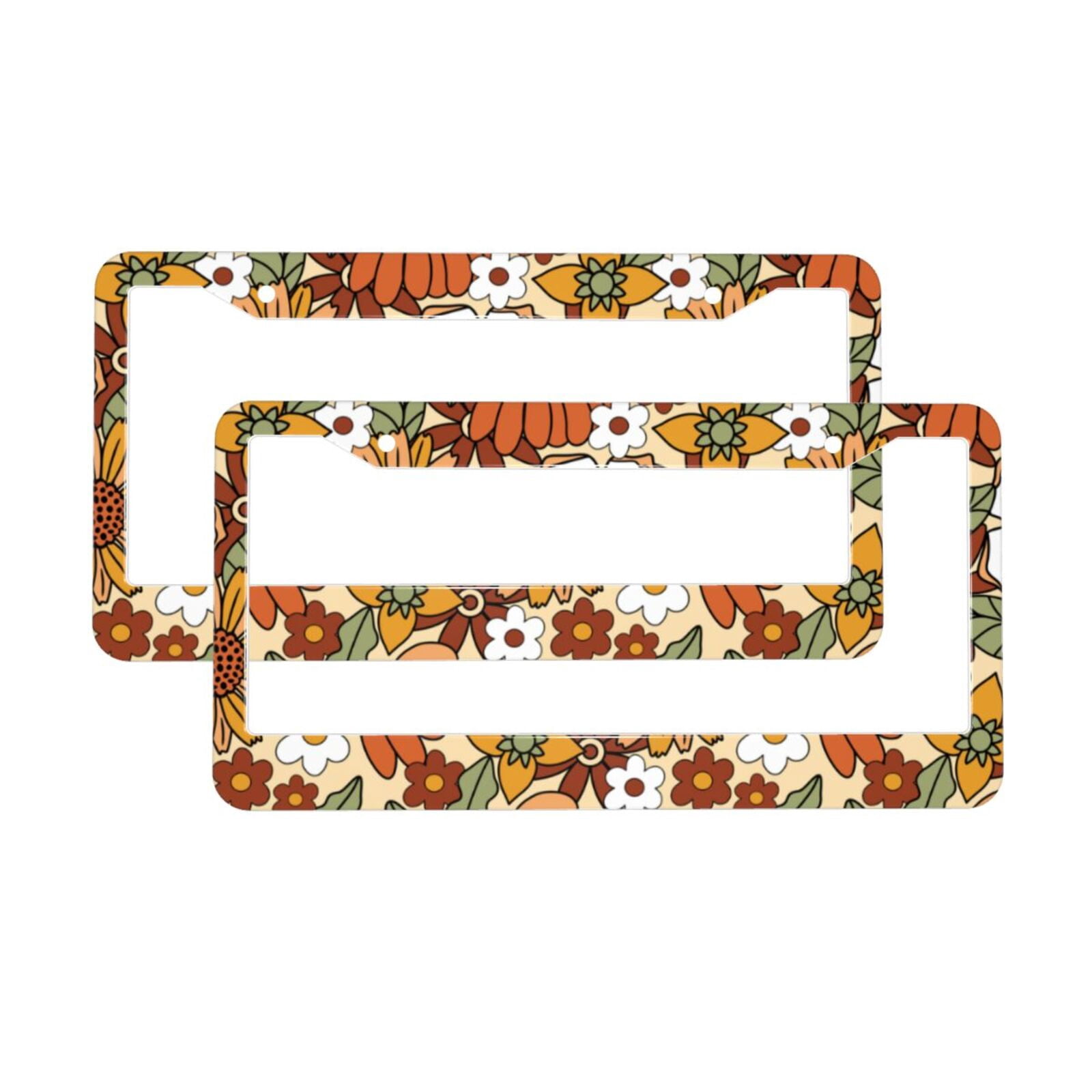 A Pair Of Circular License Plate Frames 12.3×6.3in Easy To Install With ...