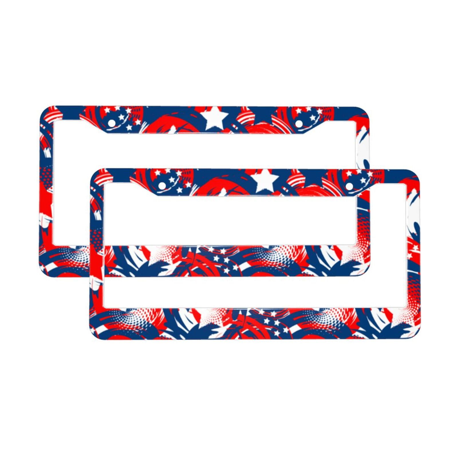 A Pair Of Circular License Plate Frames 12.3×6.3in Easy To Install With ...