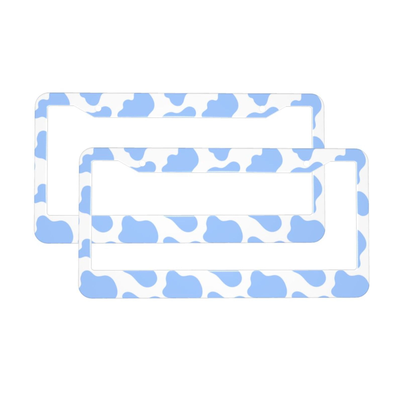 A Pair Of Circular License Plate Frames 12.3×6.3in Easy To Install With ...