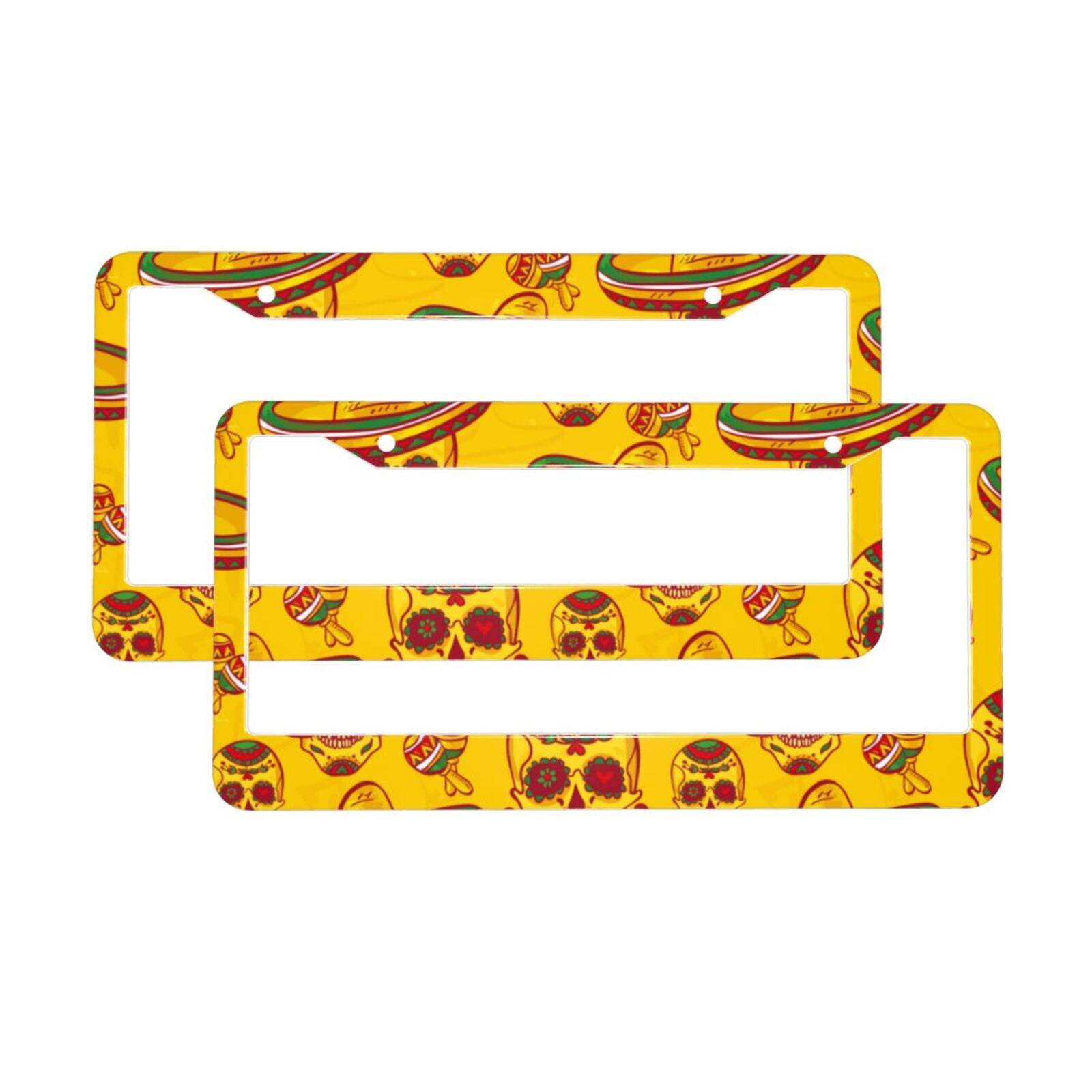 A Pair Of Circular License Plate Frames 12.3×6.3in Easy To Install With ...
