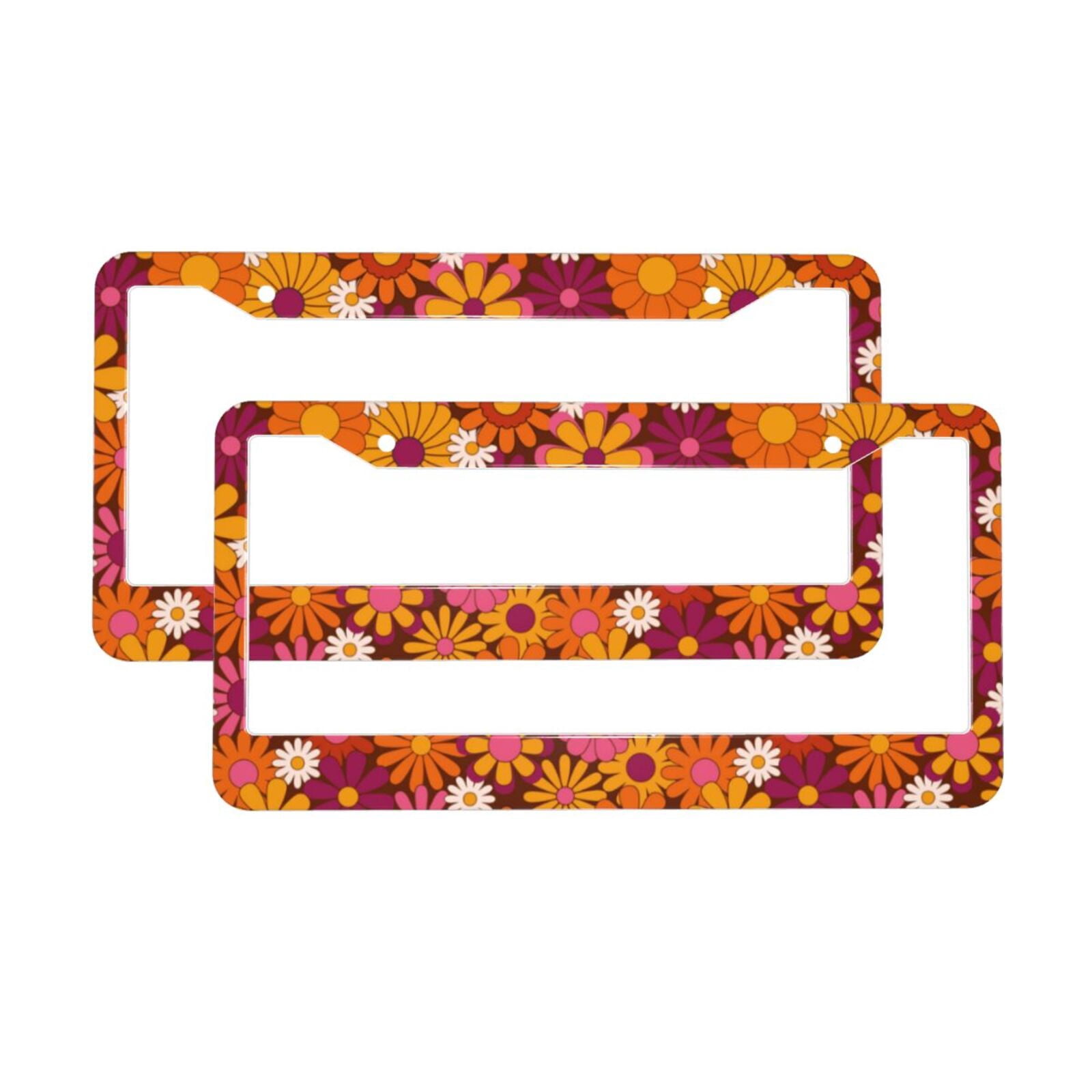 A Pair Of Circular License Plate Frames 12.3×6.3in Easy To Install With ...