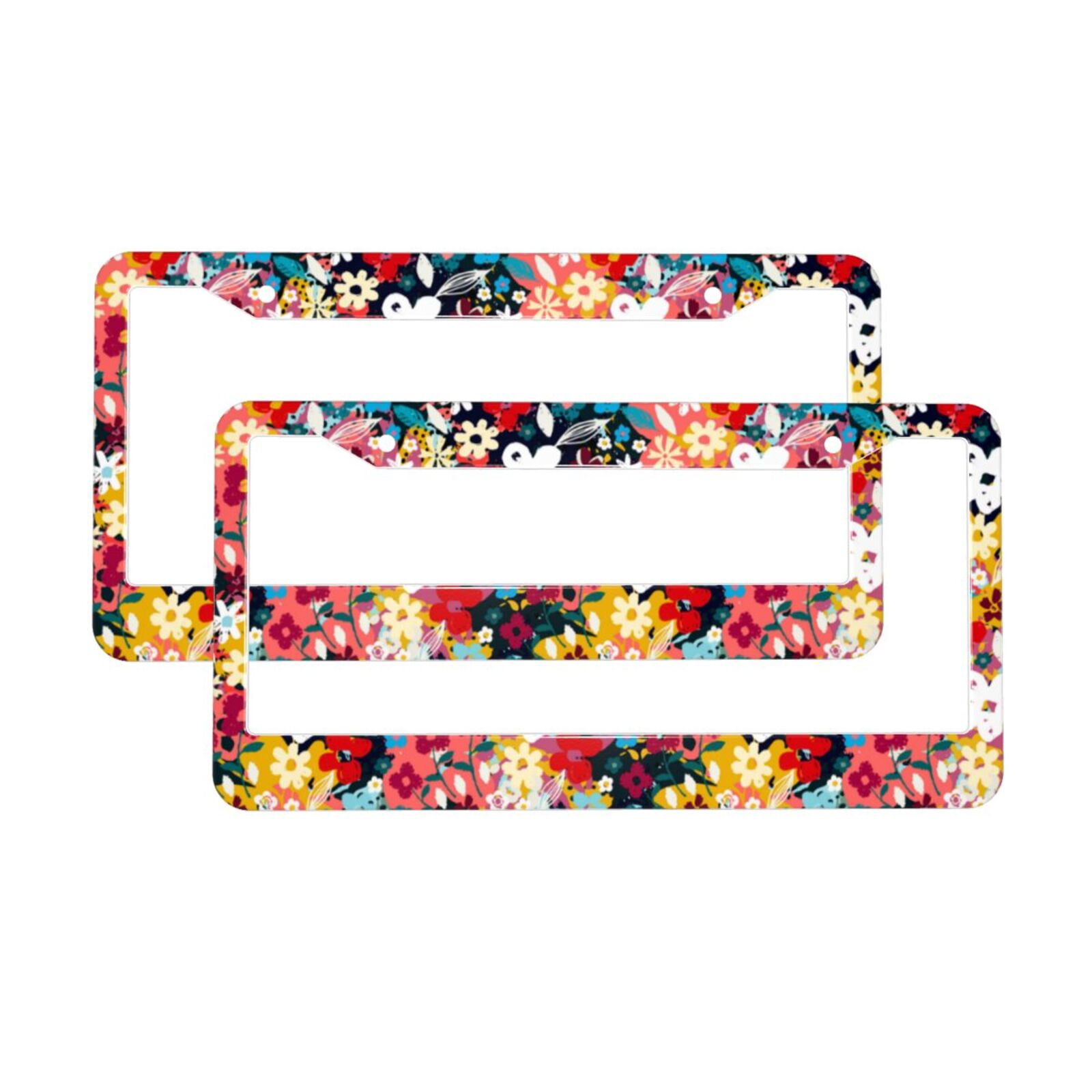 A Pair Of Circular License Plate Frames 12.3×6.3in Easy To Install With ...