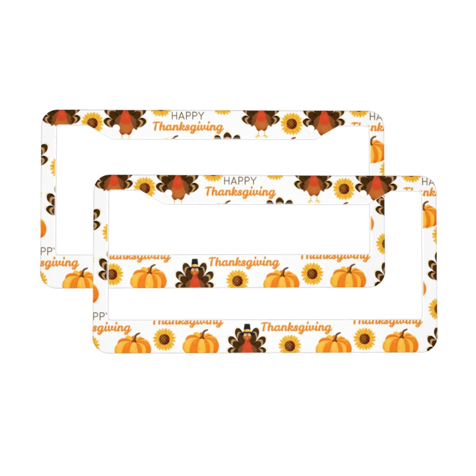 A Pair Of Circular License Plate Frames 12.3×6.3in Easy To Install With ...