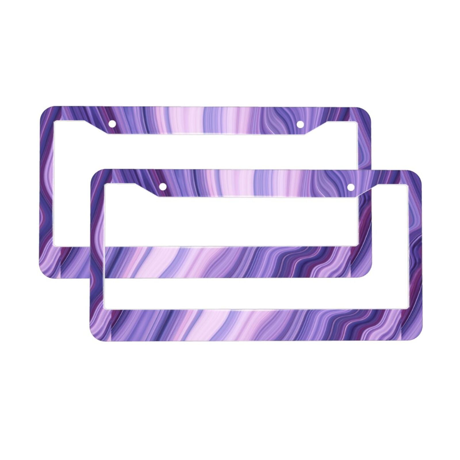 A Pair Of Circular License Plate Frames 12.3×6.3in Easy To Install With ...