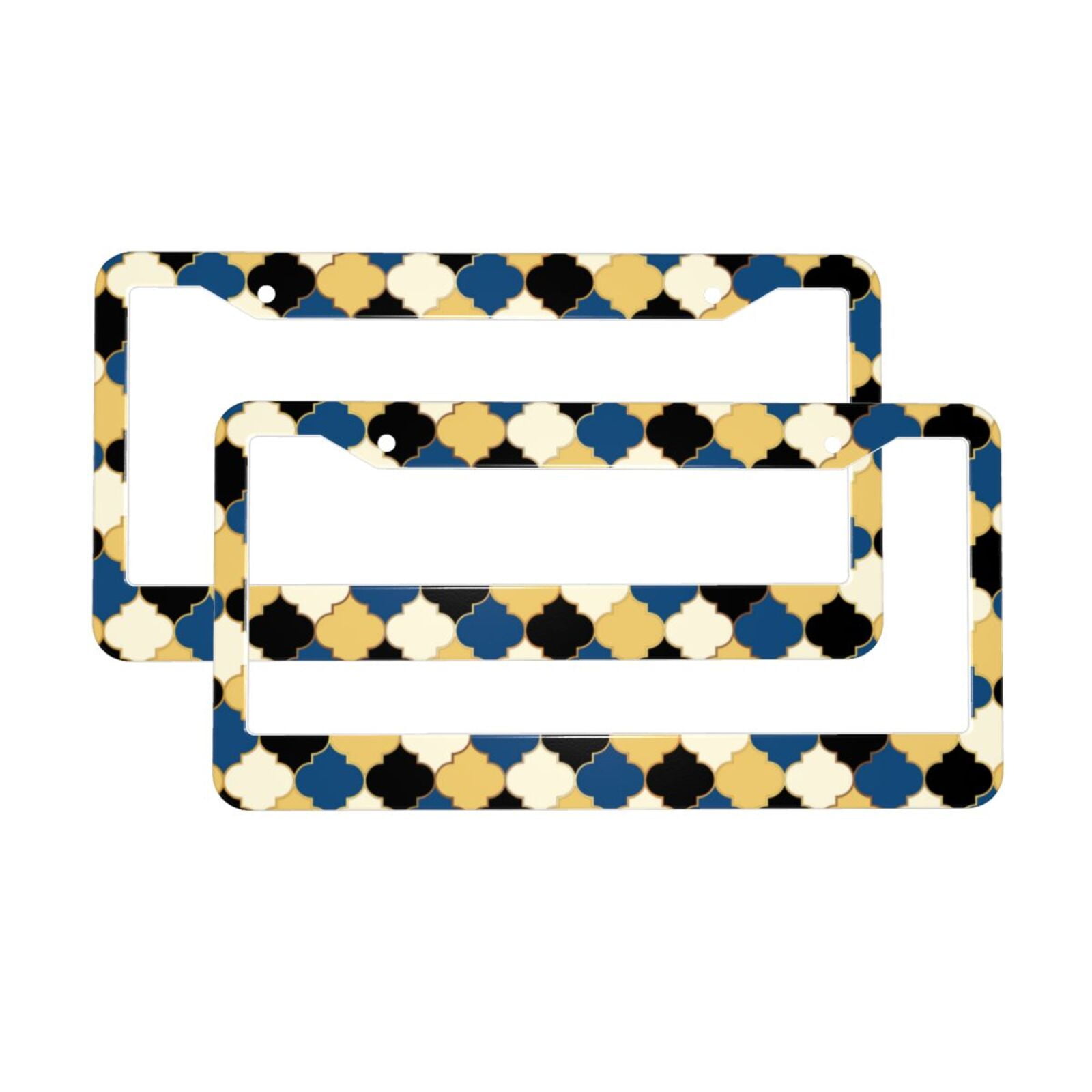 A Pair Of Circular License Plate Frames 12.3×6.3in Easy To Install With ...