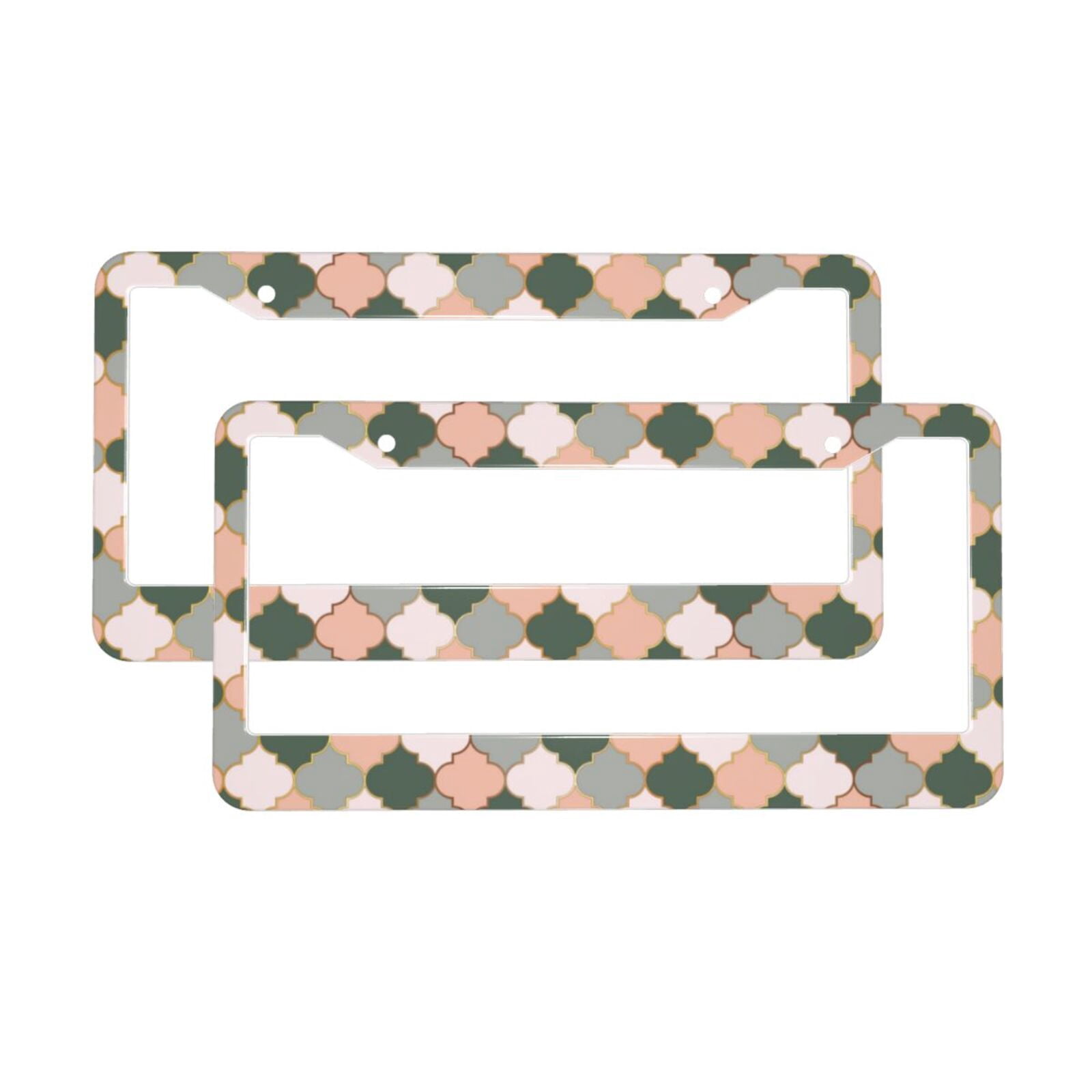 A Pair Of Circular License Plate Frames 12.3×6.3in Easy To Install With ...