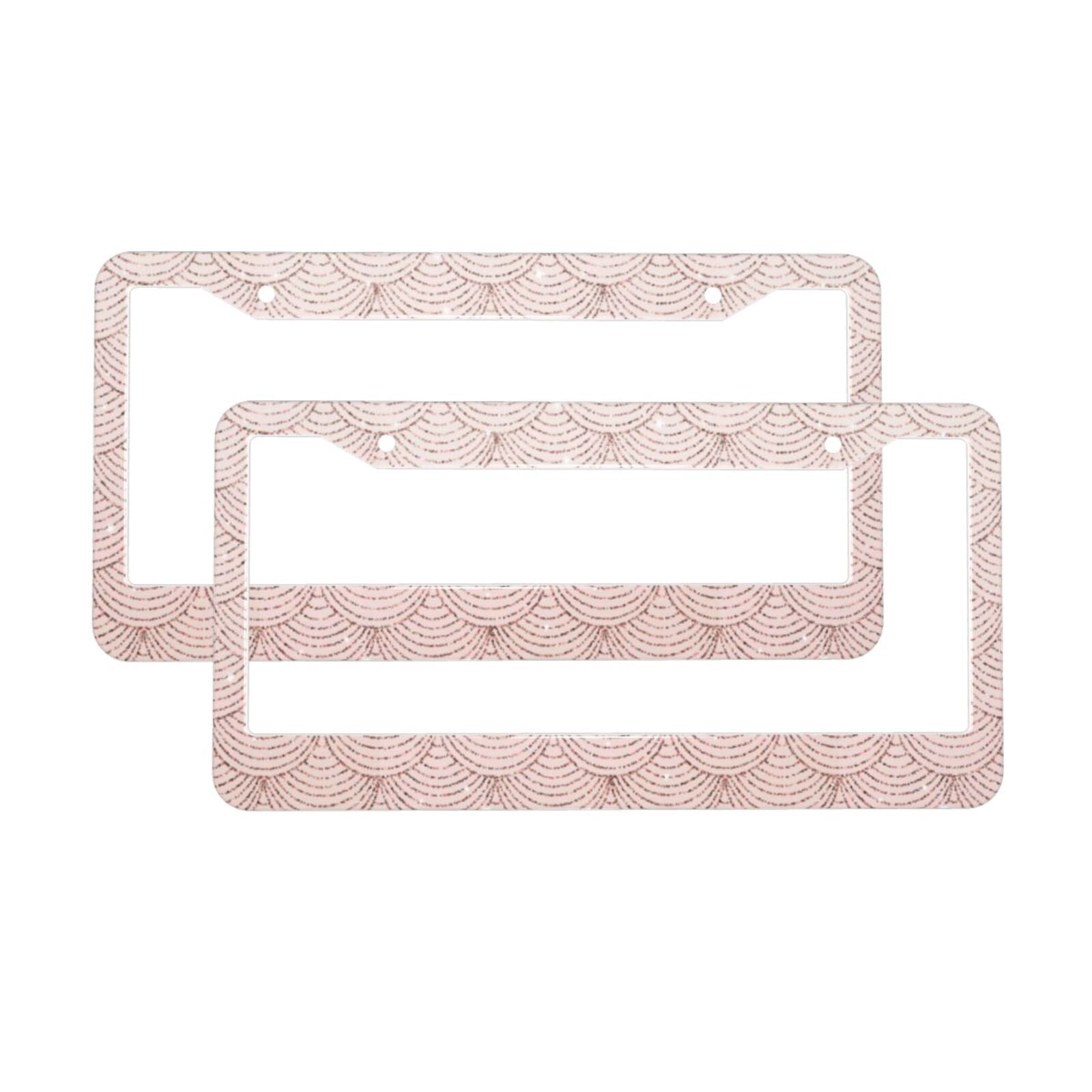 A Pair Of Circular License Plate Frames 12.3×6.3in Easy To Install With ...