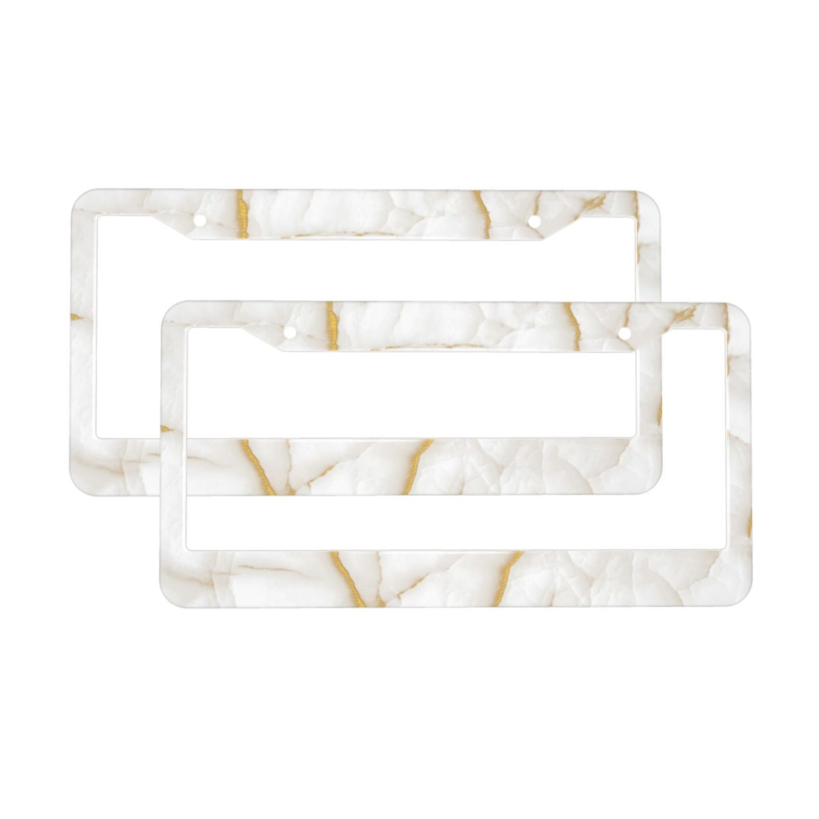 A Pair Of Circular License Plate Frames 12.3×6.3in Easy To Install With ...