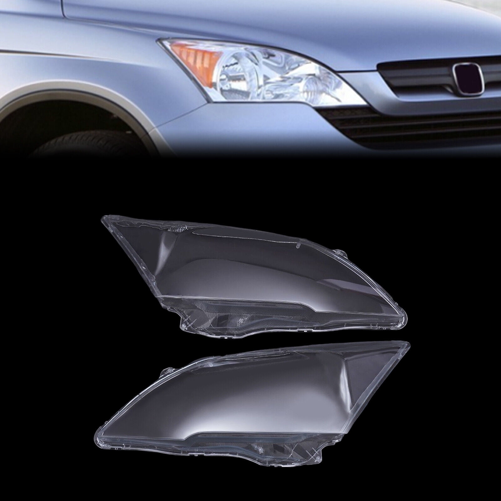Pair Clear Headlight Headlamp Cover Lens Fit Honda CRV 2007-2011 Left ...