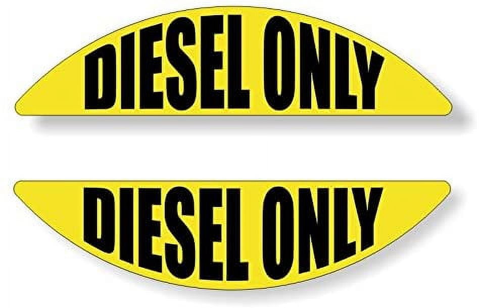 Pair DIESEL ONLY Decals / Stickers / Labels / Markers Fuel Gas | Each ...