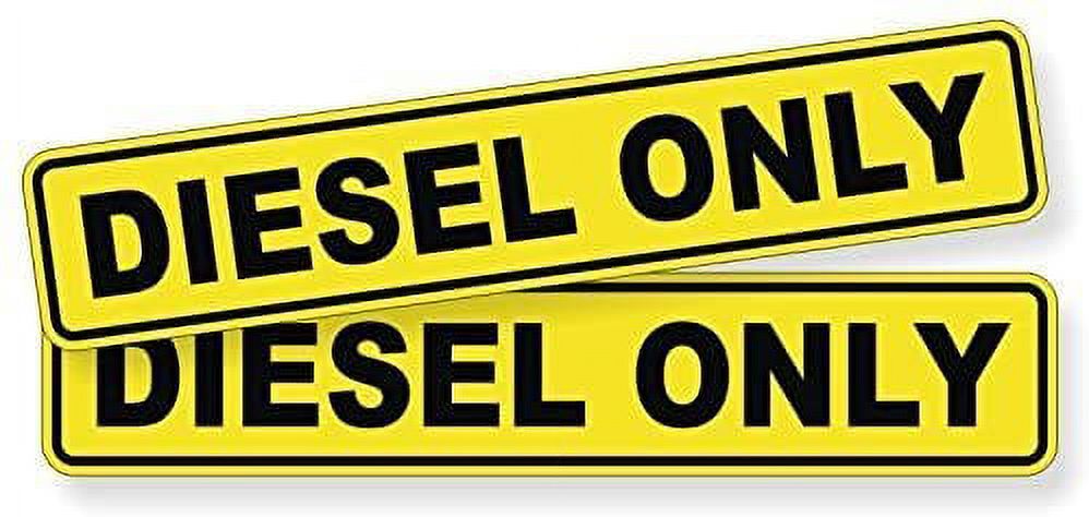 Pair DIESEL ONLY Decals / Stickers / Labels / Markers Fuel Gas ...