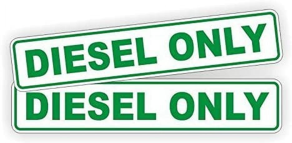 Pair DIESEL ONLY Decals | Stickers | Labels | Markers Fuel Gas ...
