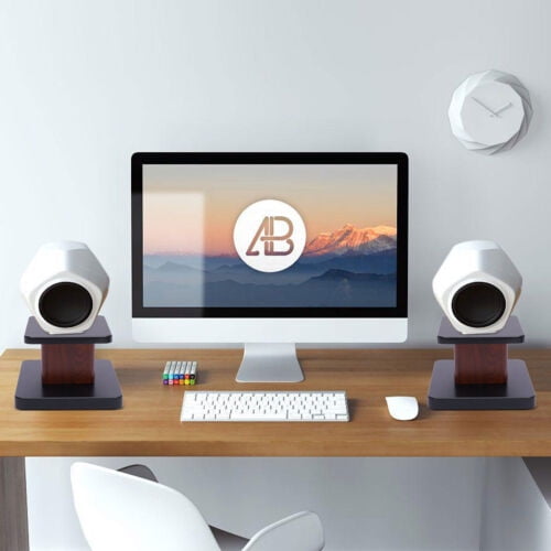 Pair Desktop Speaker Stand Studio Monitor Mount 6in High Tabletop 15kg ...