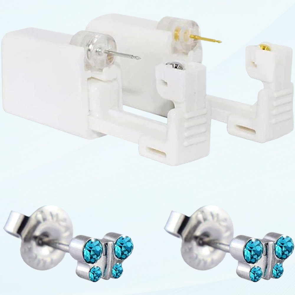 Pair Disposable Sterile Ear Piercing Gun Ear Cartilage Tragus Helix ...