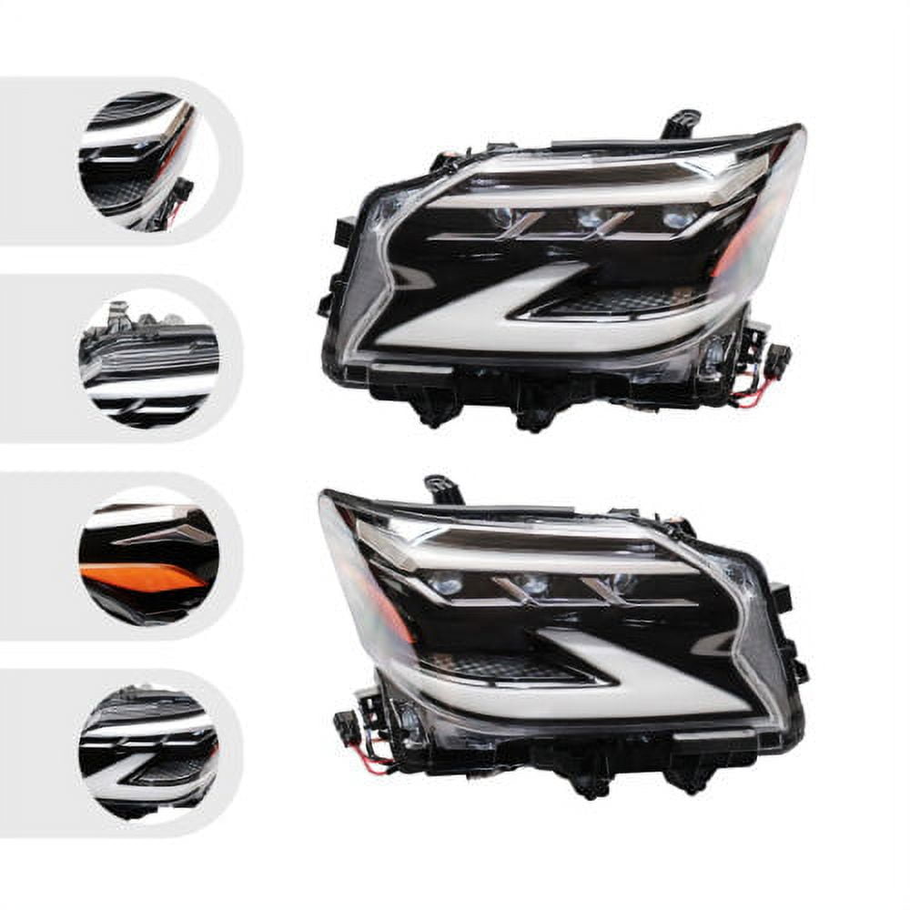 Pair For 2014-2019 Lexus GX460 LED DRL Headlight Sequential Signal Turn ...