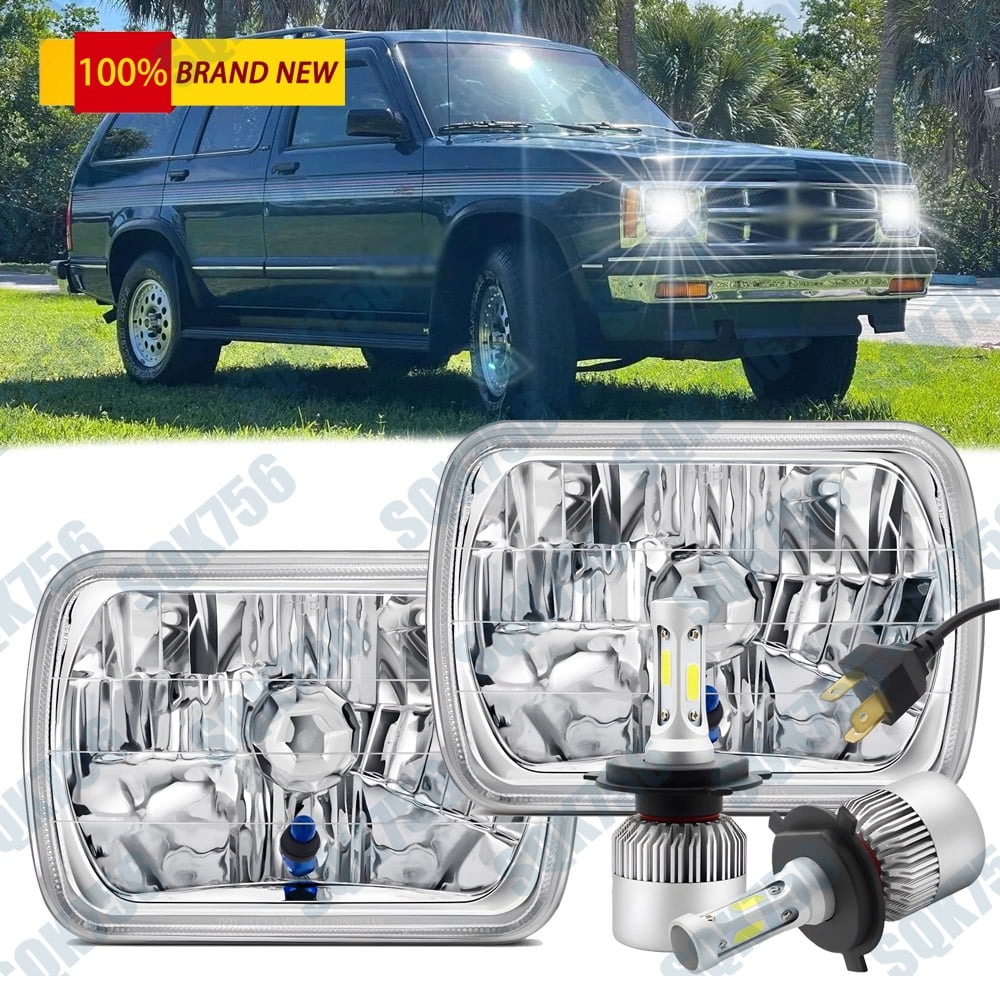 Pair For 82-93 Chevy S10 Blazer GMC S15 7X6" Projector LED Headlights ...