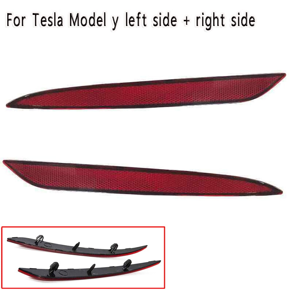 Pair For Tesla Model Y Left Side Right Side Tail Rear Bumper Reflector ...