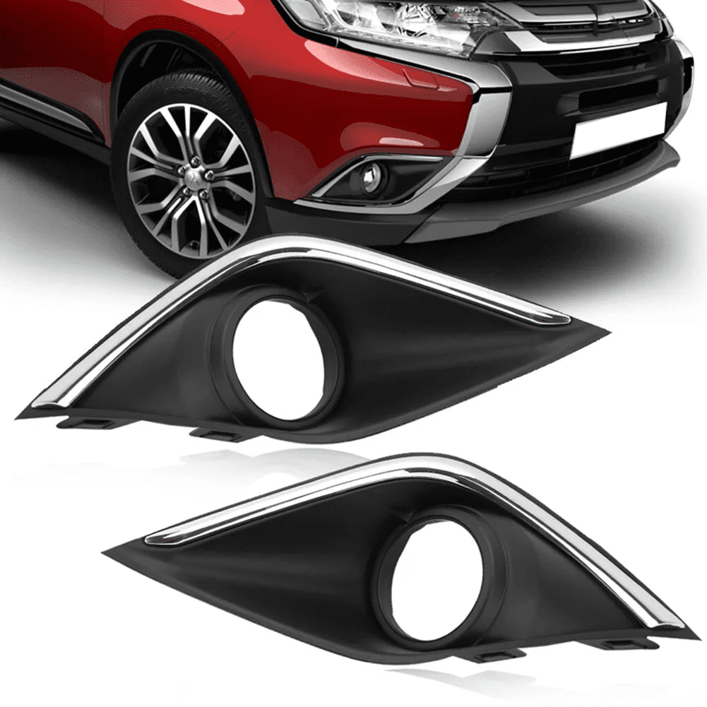 Pair Front Bumper Fog Light Cover Trim Bezel For Outlander 2016-2019 ...