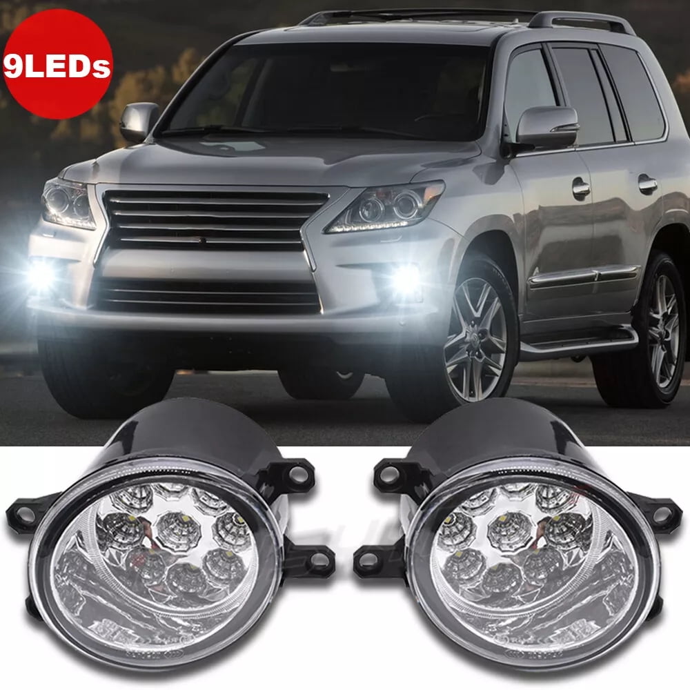 Pair Front Bumper LED Fog Light Lamps for Lexus LX570 2008-2013 Lamp ...