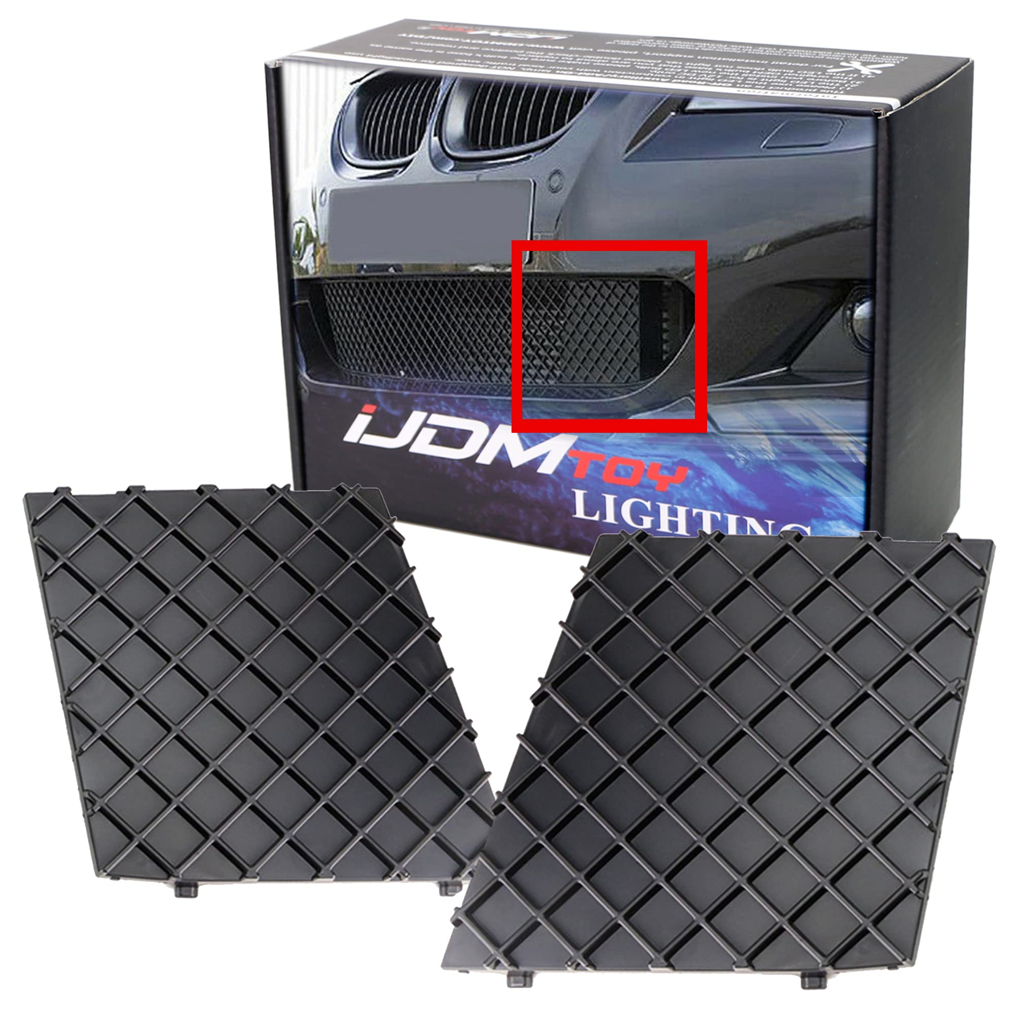 Pair Front Bumper Lower Grille Mesh Cover Replacements For 2004-2010 ...