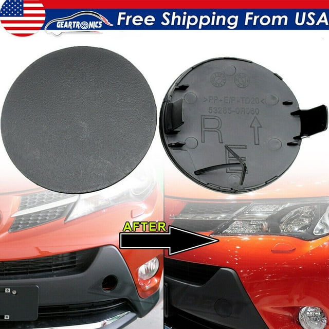 Pair Front Bumper Tow Hook Cover Cap Left & Right Fit For TOYOTA RAV4 ...