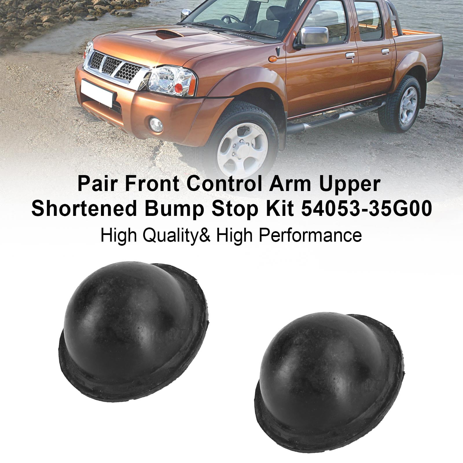 Pair Front Control Arm Upper Shortened Bump Stop Kit For Navara D22 4WD ...